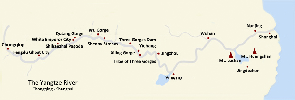 Three Gorges Dam Map